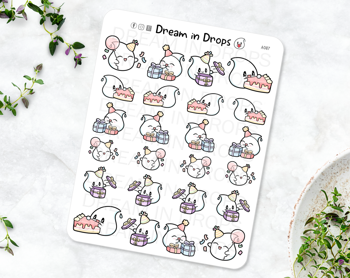 Birthday Celebration stickers, gift box stickers, present stickers, ka ...