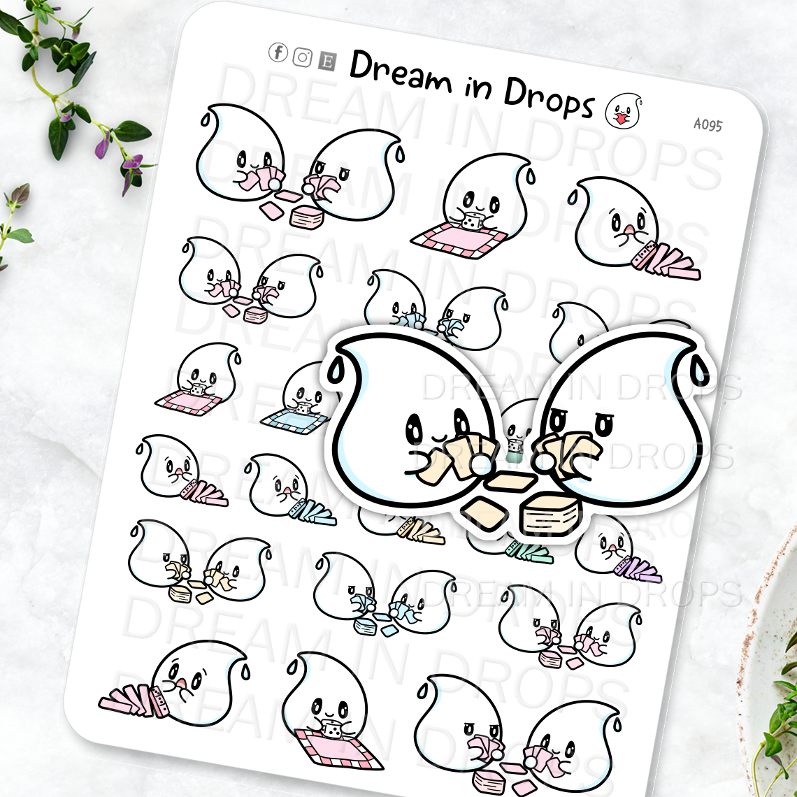 Game Night Sampler stickers, cute board game stickers, card games, dom ...