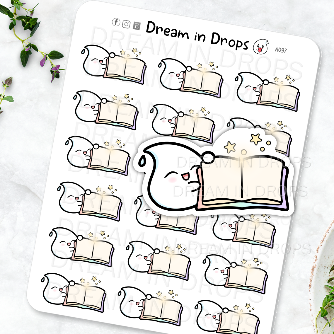 Open Book Date Cover stickers, rainbow medium date covers, page tracki ...