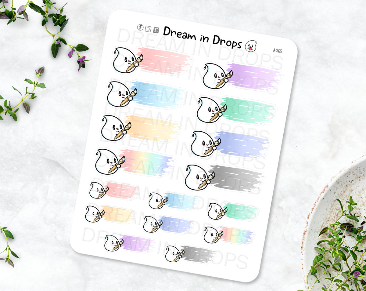 Brush Strokes, Be Creative stickers, Painting stickers, drawing sticke ...
